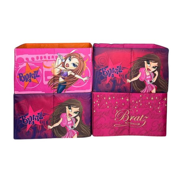 Bratz | Accents | Bratz Dolls Foldable Storage Bins Box Containers ...